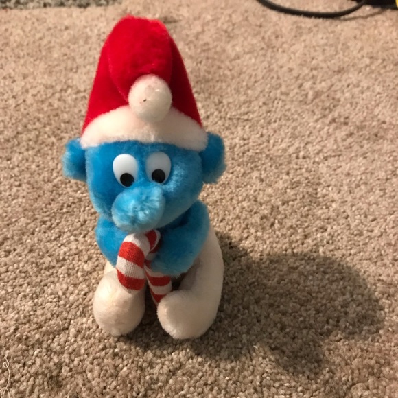Smurf | Holiday | Vintage Smurf With Candy Cane | Poshmark